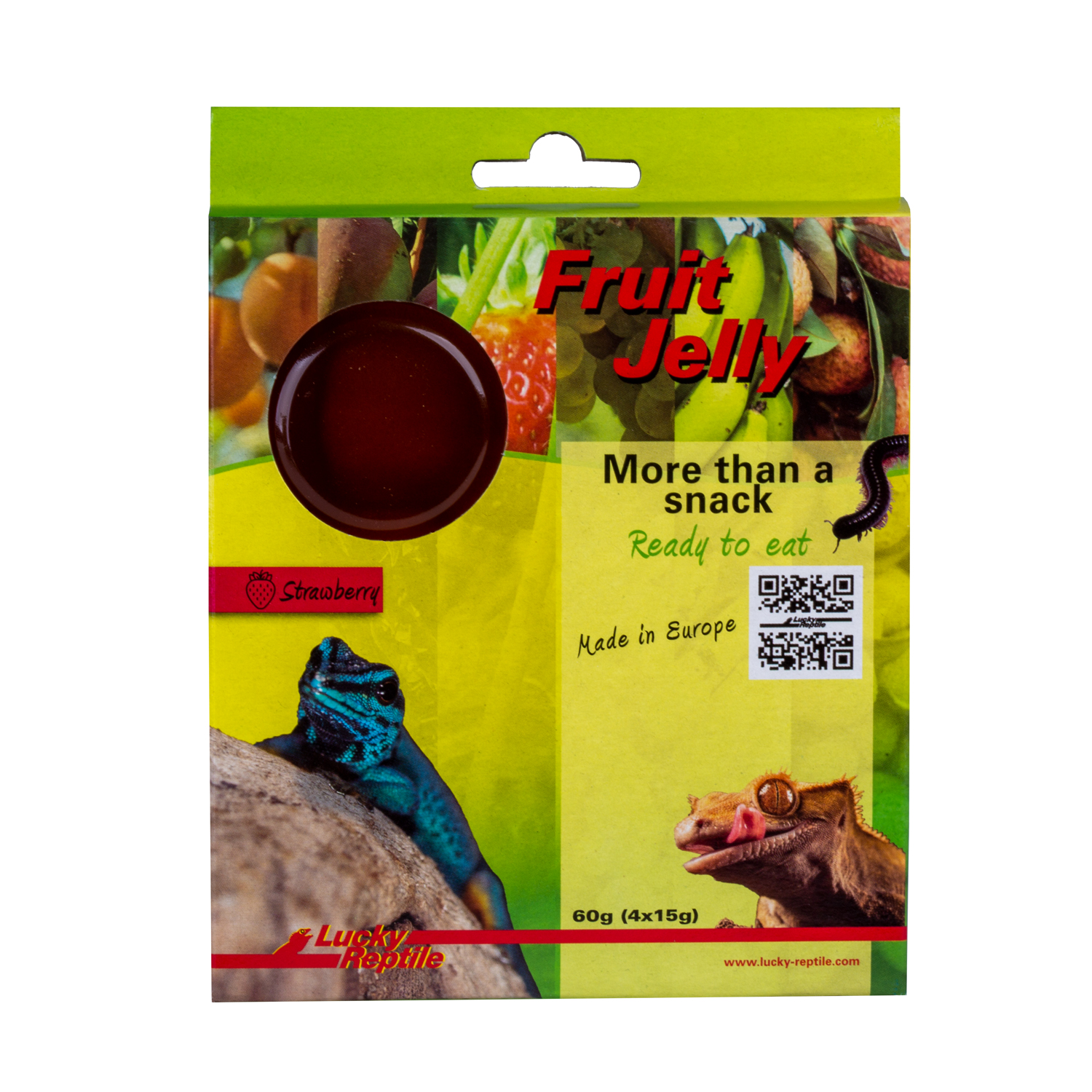 Lucky Reptile Fruit Jelly Inhalt 4 x 15g Geschmack Banana (Banane)